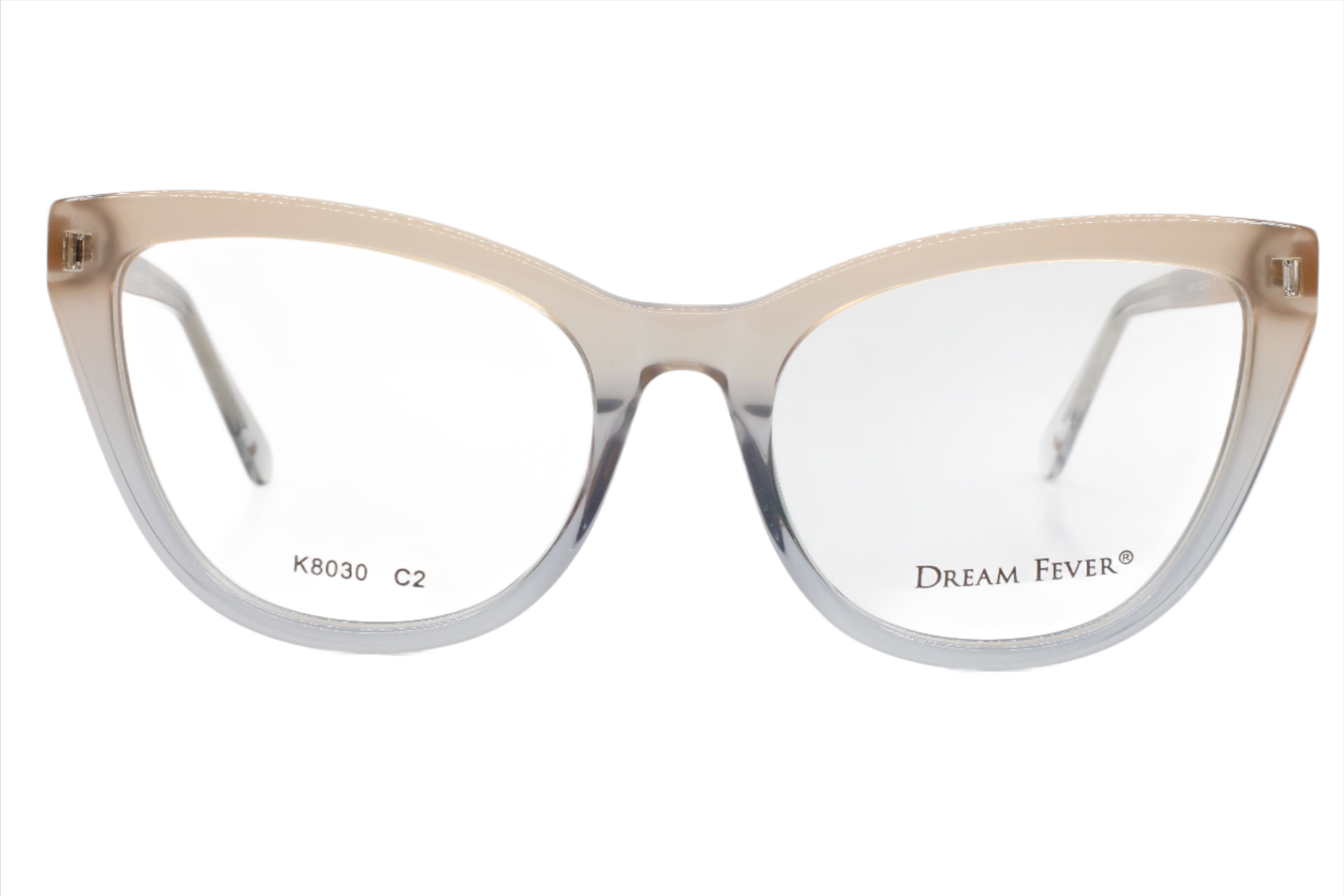 Dream Fever K8030 Brown Transparent Fade Gray Eyeglasses -Wo – ABC OPTICAL