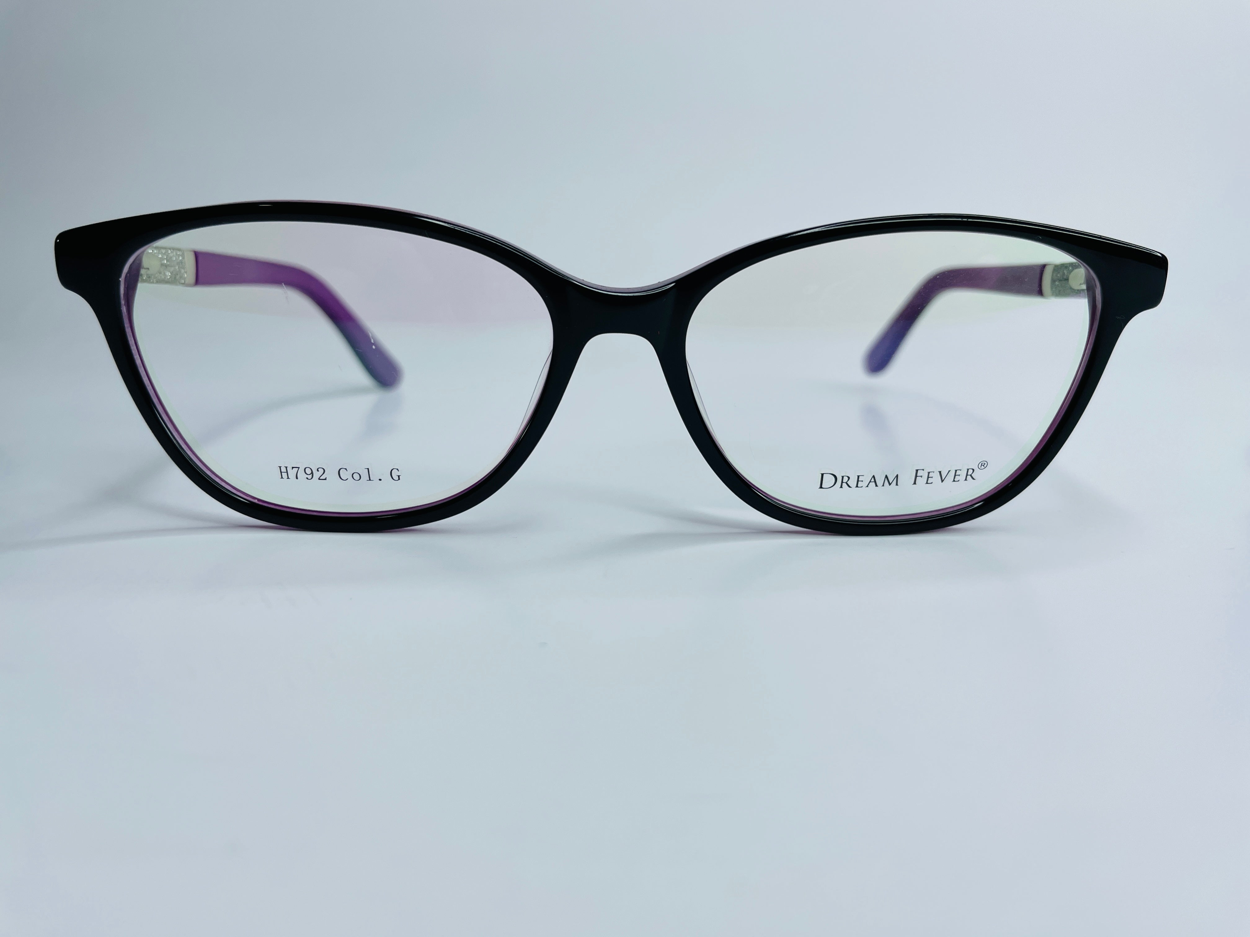 Dream Fever H792 Black Purple Acetate Italy Eyeglasses -Wo – ABC OPTICAL